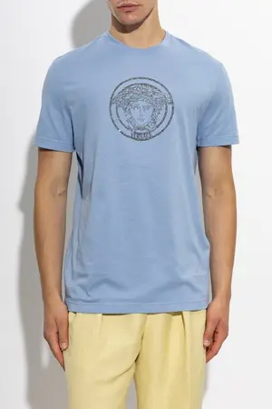 Versace T-shirt With Shimmering Crystals