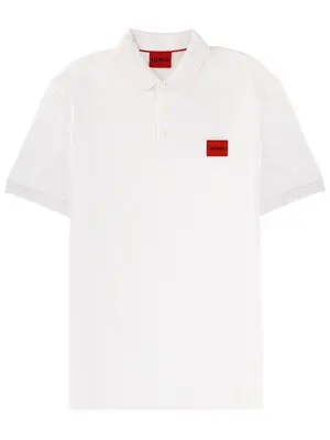 Hugo Polo Con Patch Logo - White