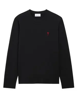 AMI Paris T-shirt Con Logo - Black
