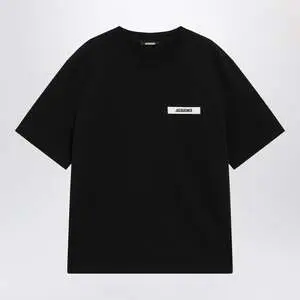 Jacquemus T-shirt With Gros Grain Logo - Black