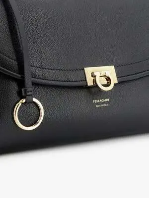 FERRAGAMO Leather Shoulder Bag With Gancini Detail