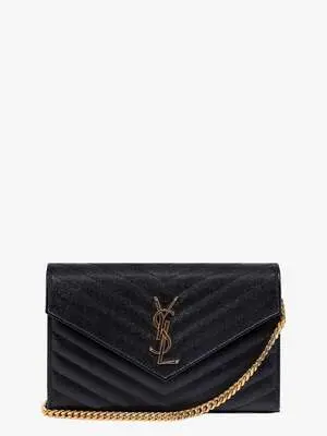 Saint Laurent Cassandre Grain-de-poudre Leather Crossbody Bag - Multicolor