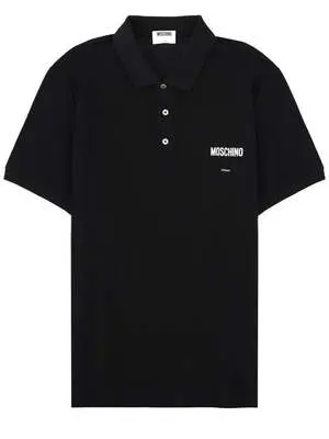 Moschino Polo With Logo - Black