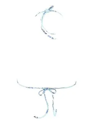 Emilio Pucci Printed Halterneck Bikini Top