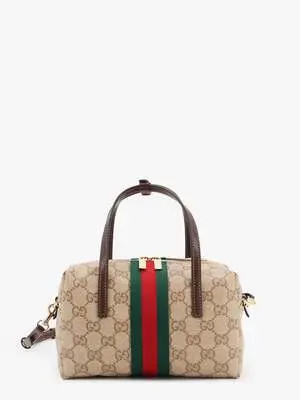 Gucci Boston Mini Bag With Web Detail - Cream