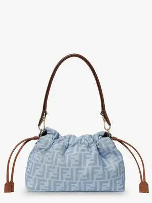Fendi Mamma Baguette Light Denim Crossbody Bag - Multicolor