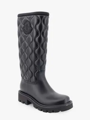 Moncler Kickstream Quilted Pvc And Neoprene Knee High Boots - Multicolor