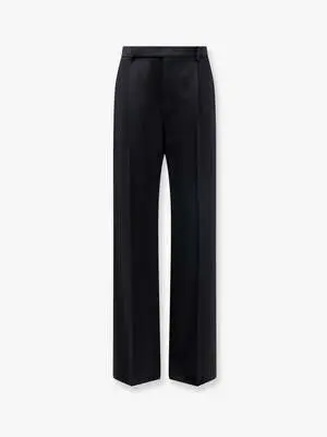 Saint Laurent Fluid Tailored Certified Wool Trousers - Multicolor