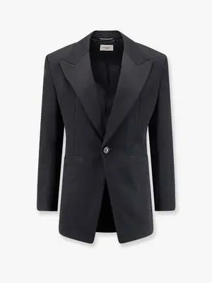 Saint Laurent Single-breasted Certified Wool Blazer - Multicolor