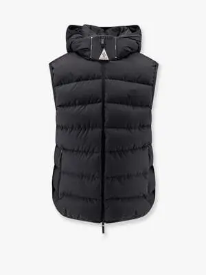 Moncler Sleeveless Down Jacket With Detachable Hood - Multicolor