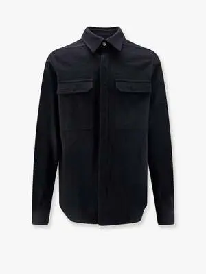 Rick Owens Cotton And Wool Outershirt - Black