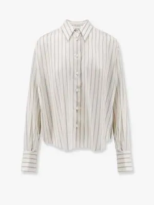 Brunello Cucinelli Striped Silk Shirt - Multicolor