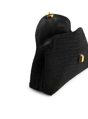 TOTEME Mini T-lock Clutch - Black