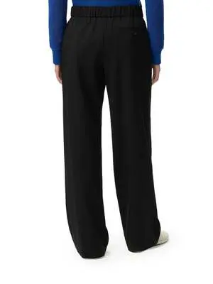 Loewe Tailored Wool Trousers With Jacquard Elasticated Waist