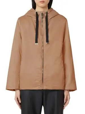Max Mara Padded Jacket With Hood In Waterproof Canvas