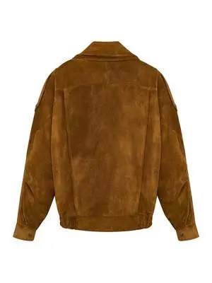 Saint Laurent Oversized Vintage Split-leather Jacket