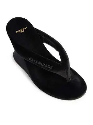 Balenciaga Wedge Flip-flops - Black