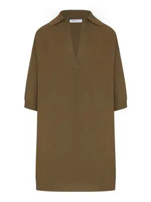 Max Mara Max Mara Long Viscose Crepe Sweater Yellow