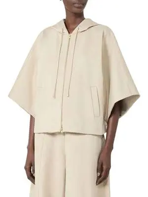 Max Mara Boxy Technical Cotton Jersey Hoodie