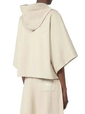 Max Mara Boxy Technical Cotton Jersey Hoodie