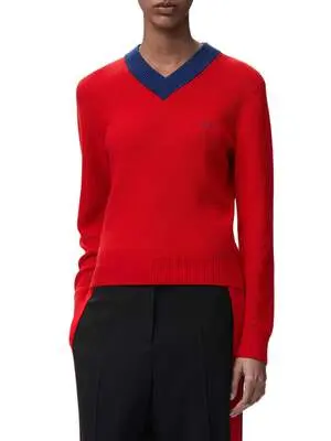 Loewe Textured Cotton-wool Blend V-neck Sweater