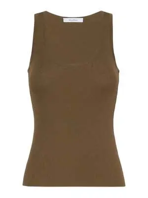 MAX MARA Max Mara Women Fitted Ribbed Top In Viscose Crepe
