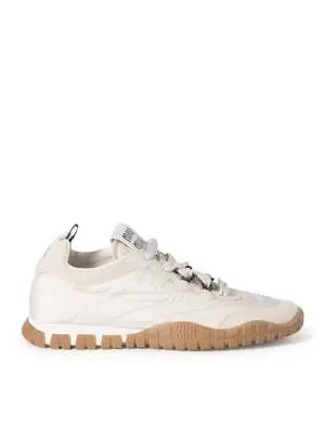 Miu Miu Technical Fabric And Suede Tyres Sneakers - Black