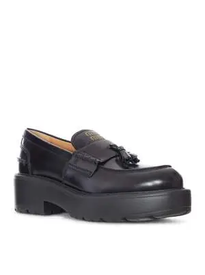 Miu Miu Smooth Leather Loafers With Tassels