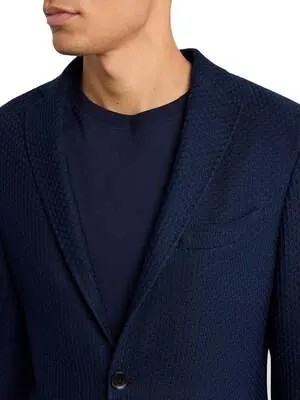 Etro Textured Jersey Blazer - Blue