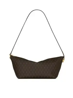 Saint Laurent Le Monogramme Shoulder Bag In Monogram Canvas And Smooth Leather - Multicolor