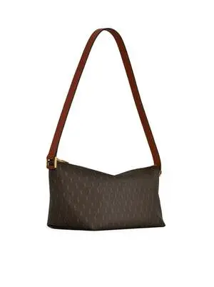 Saint Laurent Le Monogramme Shoulder Bag In Monogram Canvas And Smooth Leather