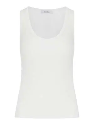 MAX MARA Max Mara Women Fitted Ribbed Top In Viscose Crepe