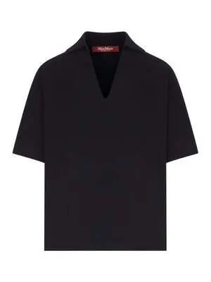 Max Mara Oncia Polo Model Sweater In Viscose - Black