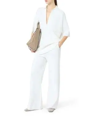 Max Mara Long Viscose Crepe Sweater