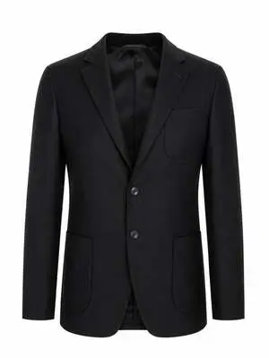 Giorgio Armani Giorgio Armani Men Giacca Monopetto Sfoderata In Cashmere Blue