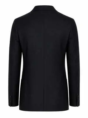 Giorgio Armani Giacca Monopetto Sfoderata In Cashmere - Blue