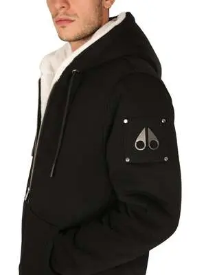 Moose Knuckles Bunny Fleece Back Zip-up Hoodie