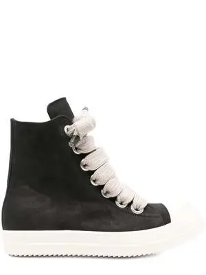 Rick Owens Jumbolace High Top Sneakers - Black