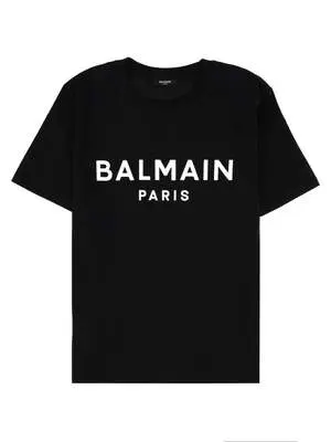 Balmain T-shirt Con Stampa Logo - Black
