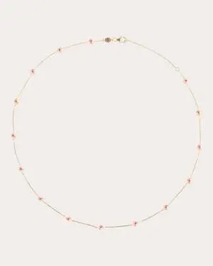 CAMPBELL + CHARLOTTE Sapphire Evolve Station Necklace - Pink