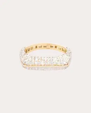 CAMPBELL + CHARLOTTE Diamond Found Rib Curve Band Ring - Gold