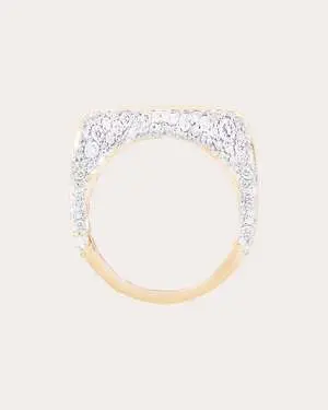 CAMPBELL + CHARLOTTE Diamond Found Rib Curve Band Ring