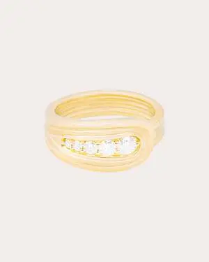 CAMPBELL + CHARLOTTE Diamond Found Nest Bypass Ring - Gold