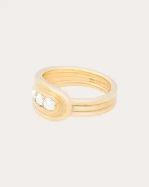 CAMPBELL + CHARLOTTE 14k Yellow Diamond Found Nest Bypass Ring