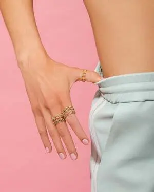 CAMPBELL + CHARLOTTE Found Collection" Sapphire Squiggle Ring
