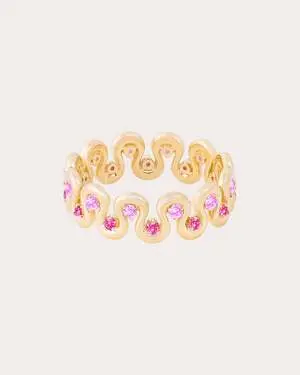 CAMPBELL + CHARLOTTE Sapphire Found Squiggle Ring - Pink