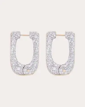 CAMPBELL + CHARLOTTE Diamond Found Rib Curve Hoop Earrings
