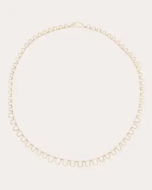 CAMPBELL + CHARLOTTE Diamond Found Curve Link Riviere Necklace - Gold