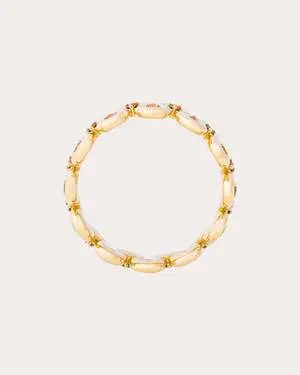 CAMPBELL + CHARLOTTE Squiggle Ring With Multicolor Sapphires In Yellow Gold