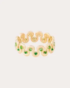CAMPBELL + CHARLOTTE Tsavorite Found Squiggle Ring - Green